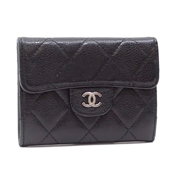 CHANEL | Bags | Chanel Coin Case Matelasse Womens Black Caviar Skin ...